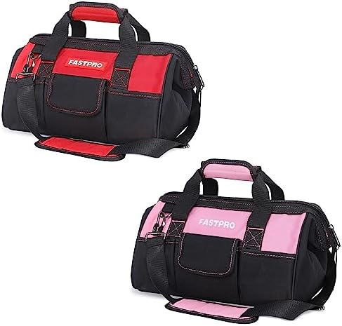 FASTPRO 14-Inch Wide Mouth Open Storage Tool Bags with Multi-pocket and ...