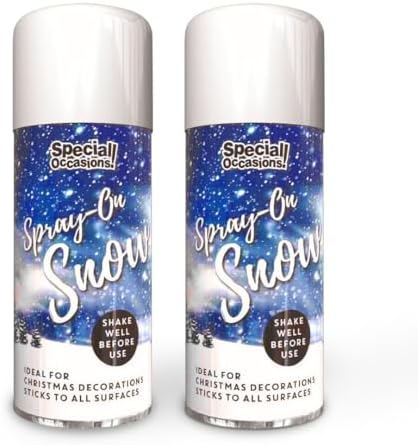 QLV Artificial Snow Spray for Christmas Decorations - 2 Pack of 200ml ...