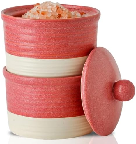 Amazon.com: ZOVANO Acacia Wood Salt Cellar Bowl Box, Elegant Salt ...