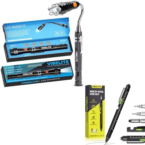 Extendable Magnetic Flashlight with Telescoping Magnet Pickup Tool, 9 ...