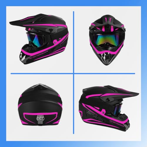 Snapklik.com : DOT Youth Kids Motocross Helmet, Pink Motorycle Helmet ...