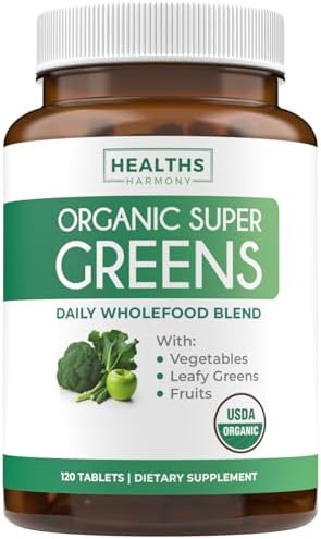 Amazon.com: Organic Super Greens 150 Capsules - Green Juice Superfood ...