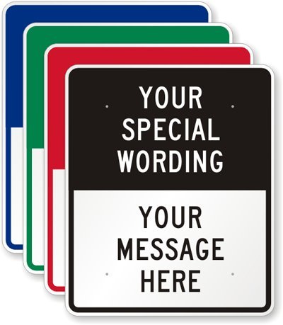 Customizable Split Sign Template, Heavy Duty Aluminum Sign, 80 mil, 36 ...