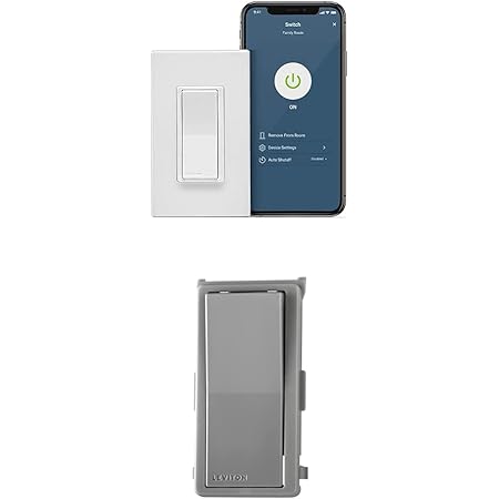 Leviton D215S-2RW Decora Smart Wi-Fi Switch (2nd Gen), Works with Hey Google, Alexa, Apple ...