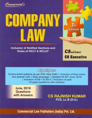 Company Law - for CS Executive Programme : CS Rajnish Kumar: Amazon.in ...