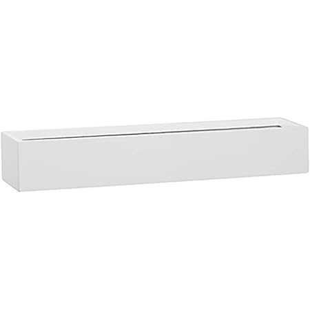 Amazon.com : Modern Rectangular White Flower Planter - Fiberstone Low ...