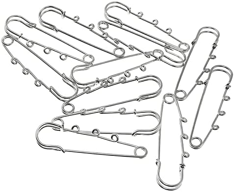 Amazon.com: YTgilo 12PCS Safety Pin 3 Hole DIY Jewelry Brooch Silver ...