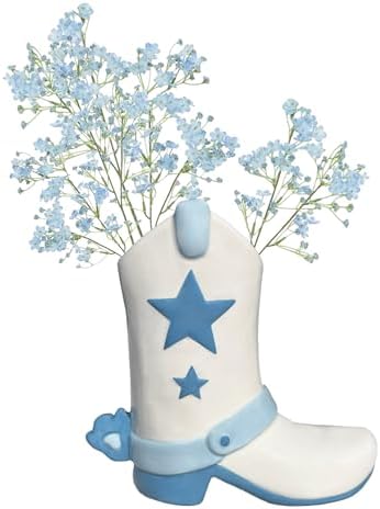 Amazon.com: Cowboy Boot Vase - Ceramic Vase for Coastal Granddaughter Room Decor or Coastal ...