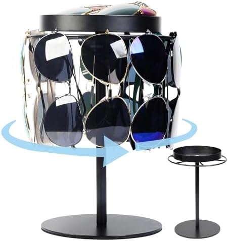 Amazon.com: Luxtude Sunglasses Organizer 360° Rotating, Spinning ...