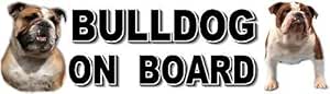 Amazon.com: Bulldog on Board Car Window Sticker : Automotive
