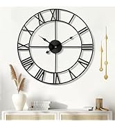 Amazon.com: Mee 2ou Large Wall Clock for Living Room Decor, 24 Inch Non ...