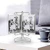 belupai Rotating Photo Picture Frame, Metal Photo Frame Carousel Album ...