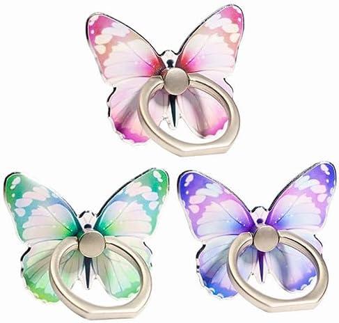 3Pcs Cute Butterfly Phone Ring Stand Holder, Tablet and Other Phones or ...