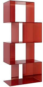 Amazon.com: KWOKING Acrylic Open Back Bookcase Scandinavian Bookshelf 4 ...