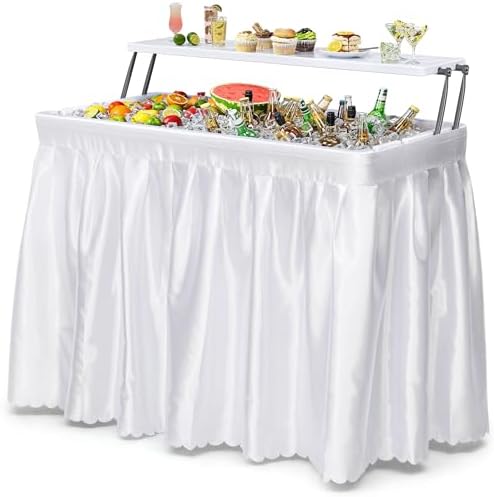 Amazon.com: YITAHOME Two-Tier Ice Table, 4FT Folding Ice Cooler Table ...
