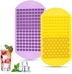 Amazon.com: Silicone Mini Ice Cube Trays, 2 Pack 302 Small Ice Cube ...