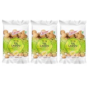 Charliee Til Laddu 156gm - Pack of 3 pcs | Til Laddu Jaggery, No Preservatives, Gluten Free ...