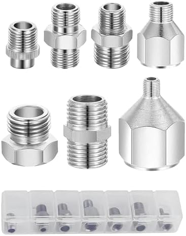 Amazon.com: HUBEST 7-Piece Airbrush Adapter Set, Multi-Size Fitting ...