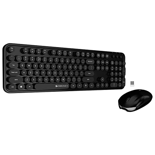 Zebronics Companion 300 (Retro Style) Wireless Mouse & Keyboard Combo ...