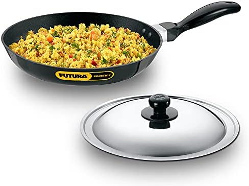 Buy Hawkins Futura 26 cm Frying Pan, Nonstick Fry Pan with Glass Lid ...