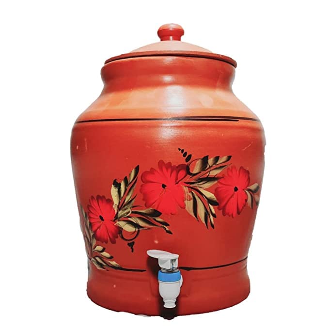 Buy Handmade Terracotta Water Pot | Brown Clay Kitchen Water Pot ...