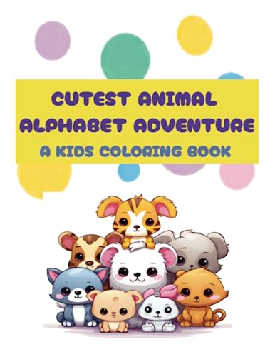Cutest Kawaii Animal Alphabet Adventure Coloring Book ABC Animals For ...