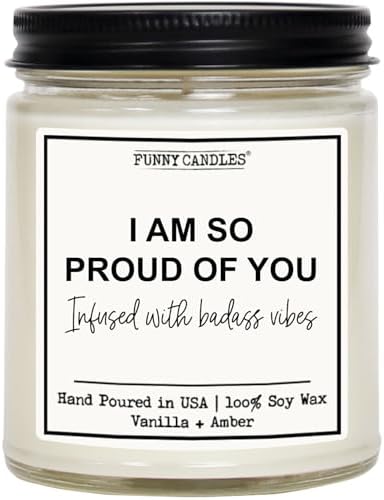 Amazon.com: Funny Candles - “I Am So Proud of You” – 100% Soy Wax ...