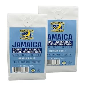 Amazon.com : (2 Pack) Dancing Moon Coffee Co, 100% Pure Jamaica Blue ...