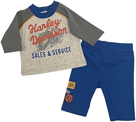 Harley-Davidson Baby Boys' 2-Piece Infant 3/4 Sleeve Tee & Pant Set ...