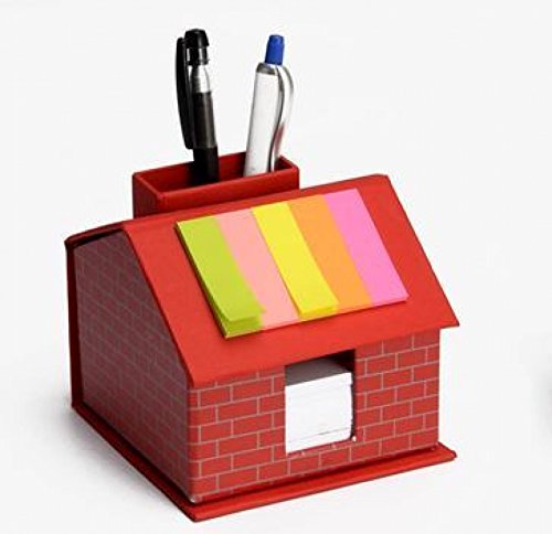 Laps of Luxury Hut Style Table Top with Pen Stand, Sticky Notes and ...