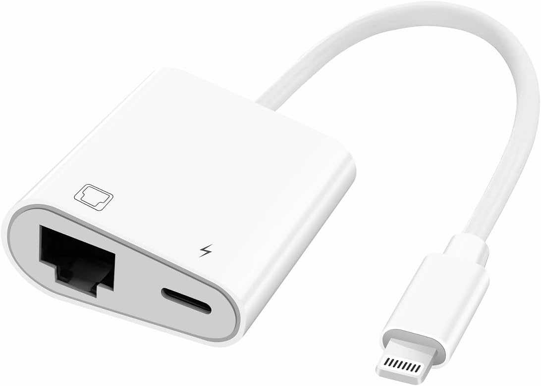Amazon.com: Lightning to Ethernet Adapter, [Apple MFi Certified] 2 in 1 ...