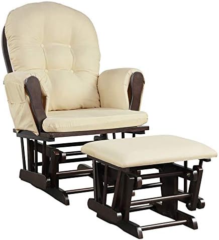 Amazon.com: Storkcraft Premium Hoop Glider and Ottoman (White Base ...