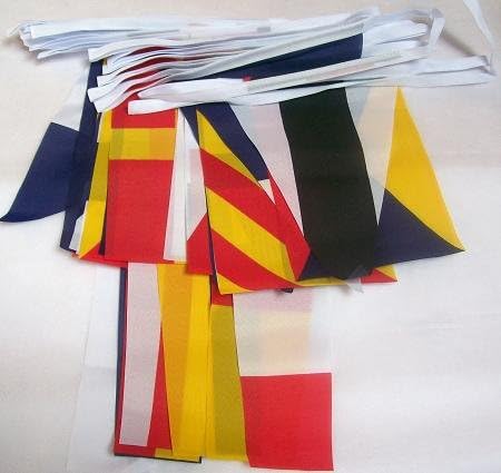12.6m 40 flag Nautical Alphabet & Letters Bunting : Amazon.co.uk: Garden