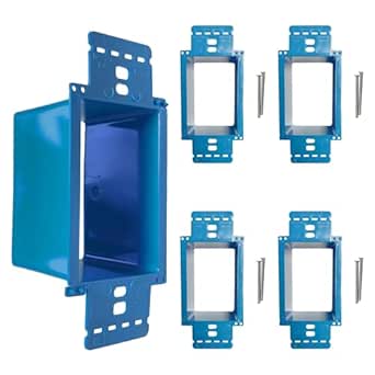 BWP 1-Gang Electrical Outlet Box Extender 5 Pack, Modular PVC Extender ...