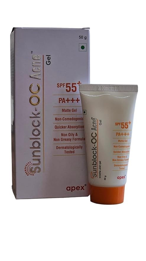 Sunblock OC Acne Matte Gel SPF 55+ PA+++ | Broad Spectrum Sunscreen for ...