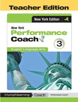 (New York Edition - ELA Grade 3 ) NY Performance Coach ELA Student Book + Teacher's Edition 3 ...