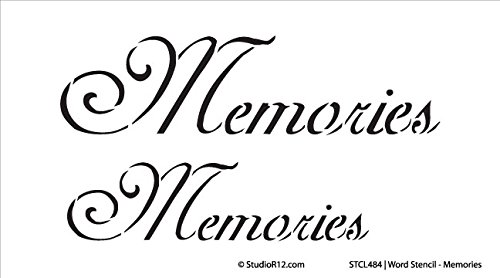 Amazon.com: Memories Stencil by StudioR12 | Reusable Mylar Template ...