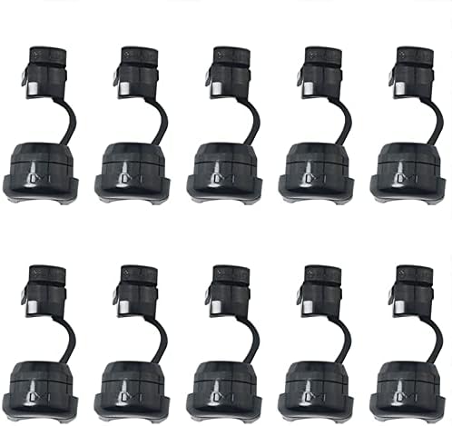 Amazon.com: MEETOOT 10pcs Power Cord Clip 6mm Black Electric Cable ...
