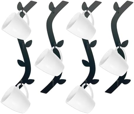 Amazon.com : Ecqizer Coffee Mug Wall Rack - Metal Cup Holder Tree for ...