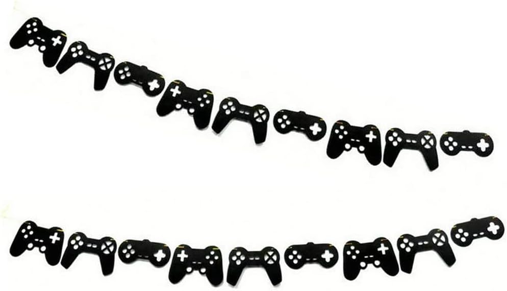 Amazon.com: Video Game Controller Banner Double Sized Glitter Paper ...