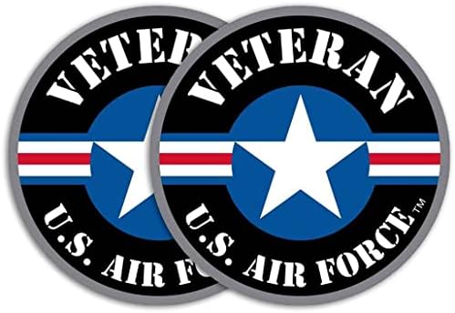 Amazon.com - Round U.S. Air Force Veteran Sticker (US Vinyl Decal Vet ...