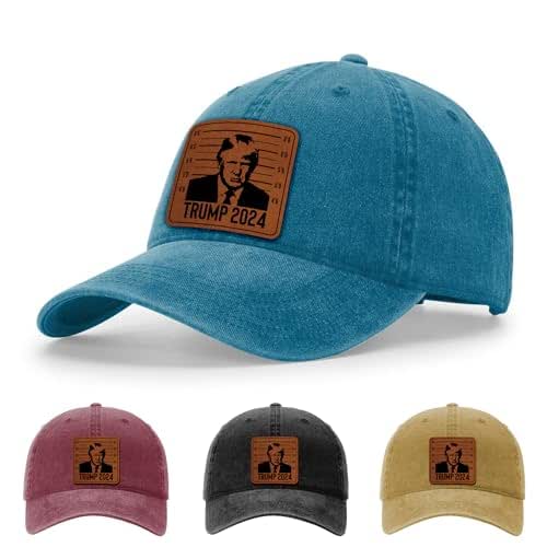 Amazon.com: Trump Mugshot, Trump 2024 Hat, 324 Style Trucker Leather ...