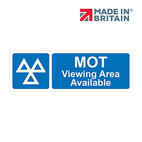 MOT Viewing Area Available Garage Sign, Rigid PVC Board, 600mm x 200mm ...