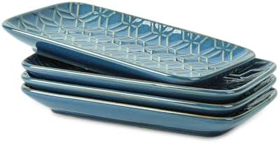 Amazon.com | KITCHENLESTAR 8 Inch Rectangular Dessert Plates Dinner ...