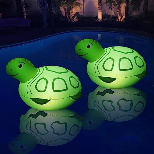 Amazon.com: Cootway Solar Floating Pool Lights, 14 Inch Color Changing ...