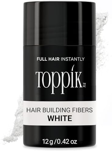 Amazon.com: Toppik Hair Building Fibers, White, 12g Fill In Fine or ...