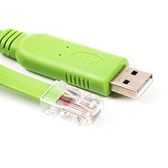 Amazon.com: USB Console Rollover Cable USB RS232 to RJ45 Cab Router ...