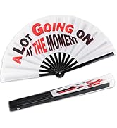 Amazon.com: Qyeahkj Large Folding Concert Rave Hand Fan, Heated ...