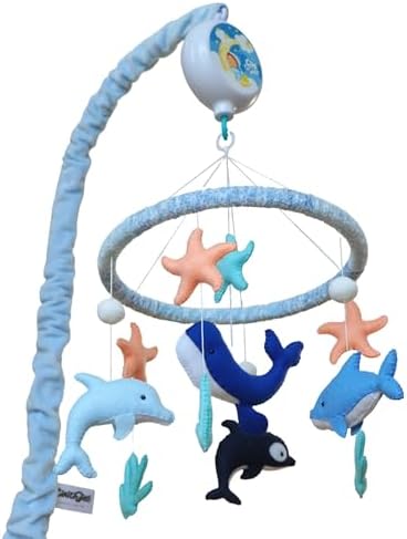 Amazon.com : Ocean Baby Mobile for Crib - Sea Creatures Crib Mobile for ...