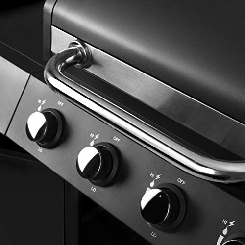 Ribelli Griglia a Gas griglia Carrello Barbecue 4 bruciatori in Acciaio ...